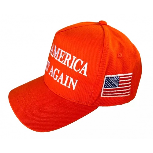 Official Trump MAGA 45 - 47 Hat Limited Edition - Orange (Made in USA)